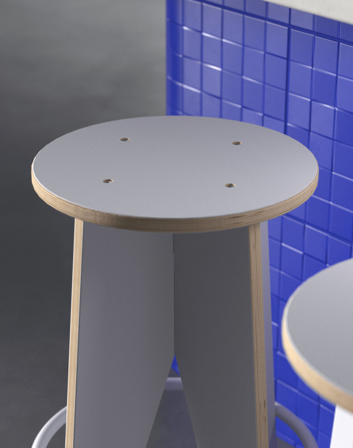 POINT SEMI BAR STOOL - Aesthetic Objects