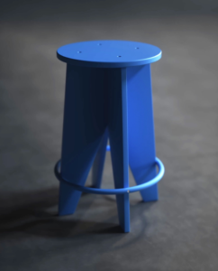 POINT SEMI BAR STOOL - Aesthetic Objects