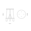 POINT SEMI BAR STOOL - Aesthetic Objects