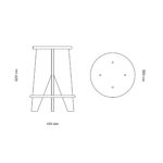 POINT SEMI BAR STOOL - Aesthetic Objects